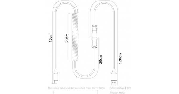 AKKO COILED AVIATOR CUSTOM CABLE (MATCHA RED BEAN)