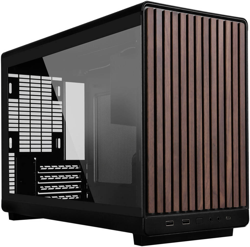 LIAN LI A3-MATX TEMPERED GLASS (WOOD EDITION) BLACK