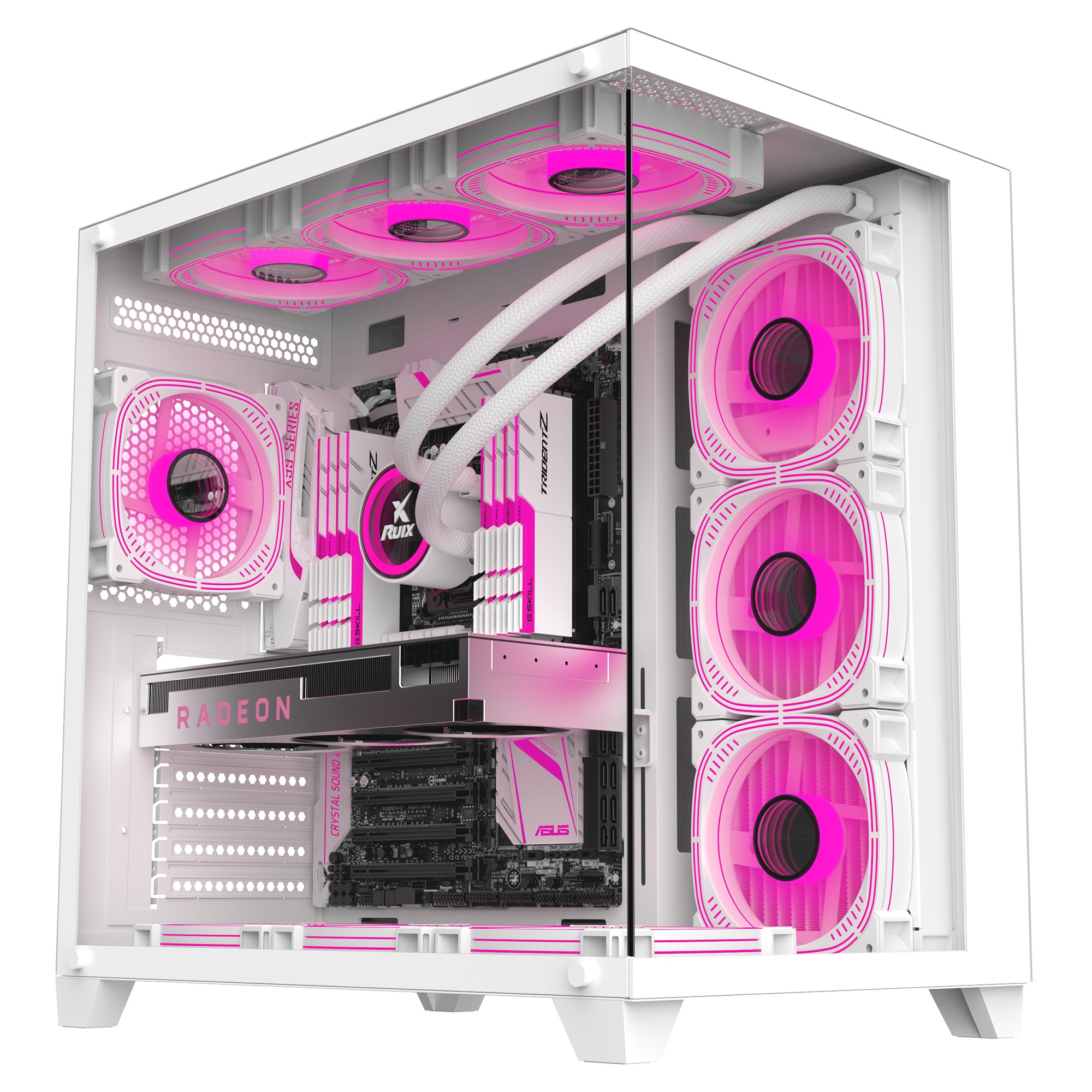 RUIX PRO MAX G10 ATX WHITE COMPUTER CASE