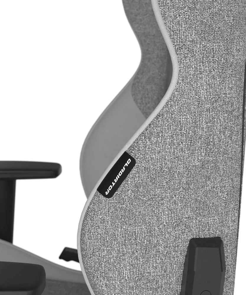 DXRACER GLADIATOR GRAY-WHITE FABRIC GAMING CHAIR