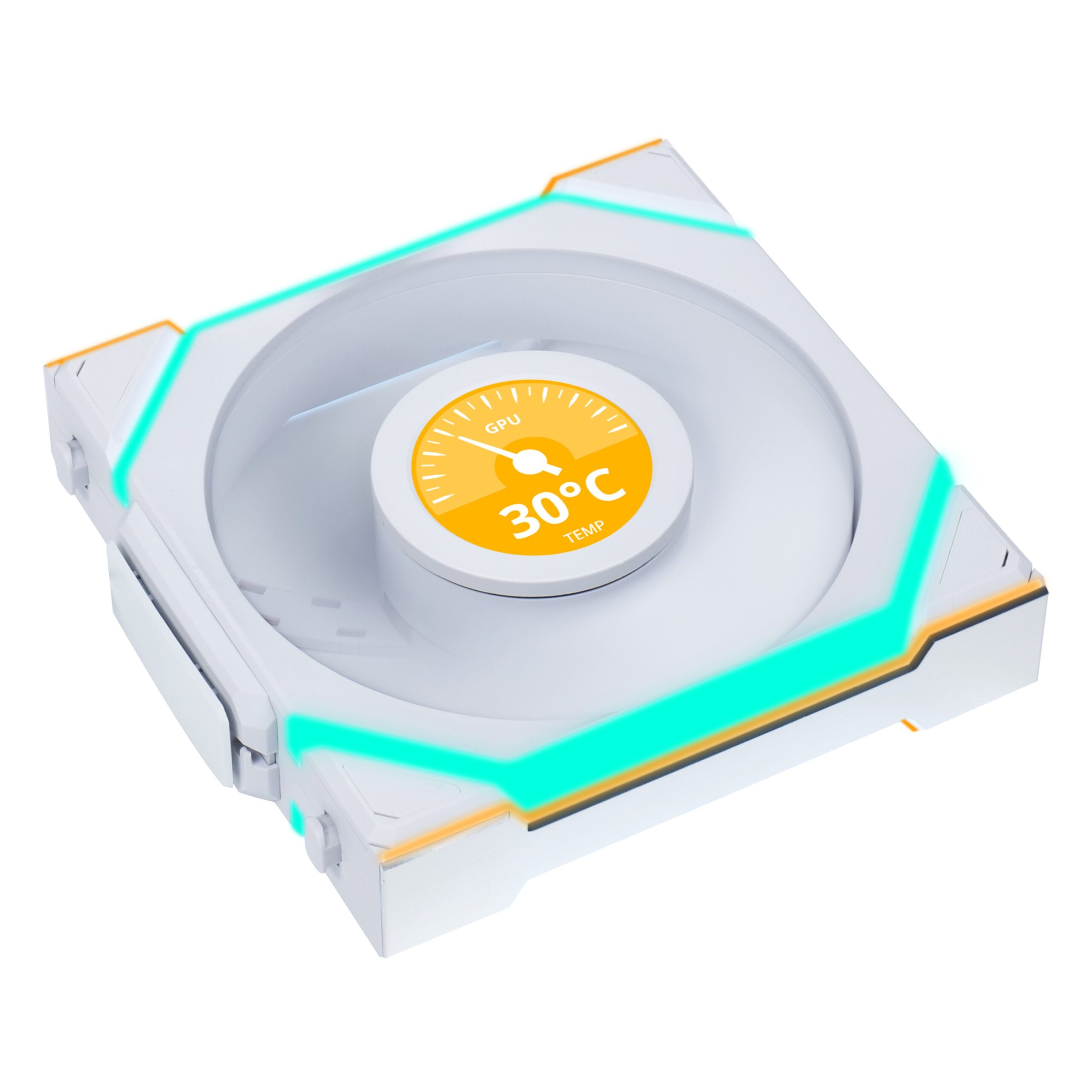 LIAN LI UNI FAN SL WIRELESS LCD 120 RGB SINGLE WHITE