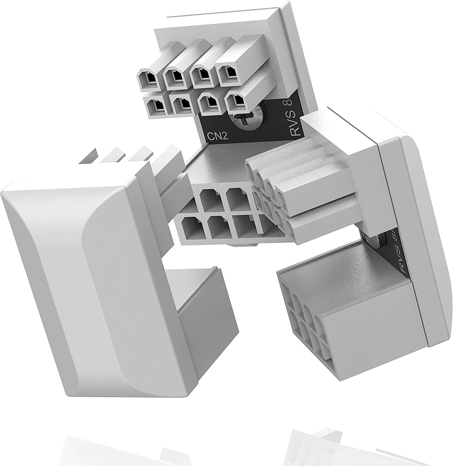 GPU POWER CONNECTOR 8PIN 180 DEGREE WHITE (REVERSED)