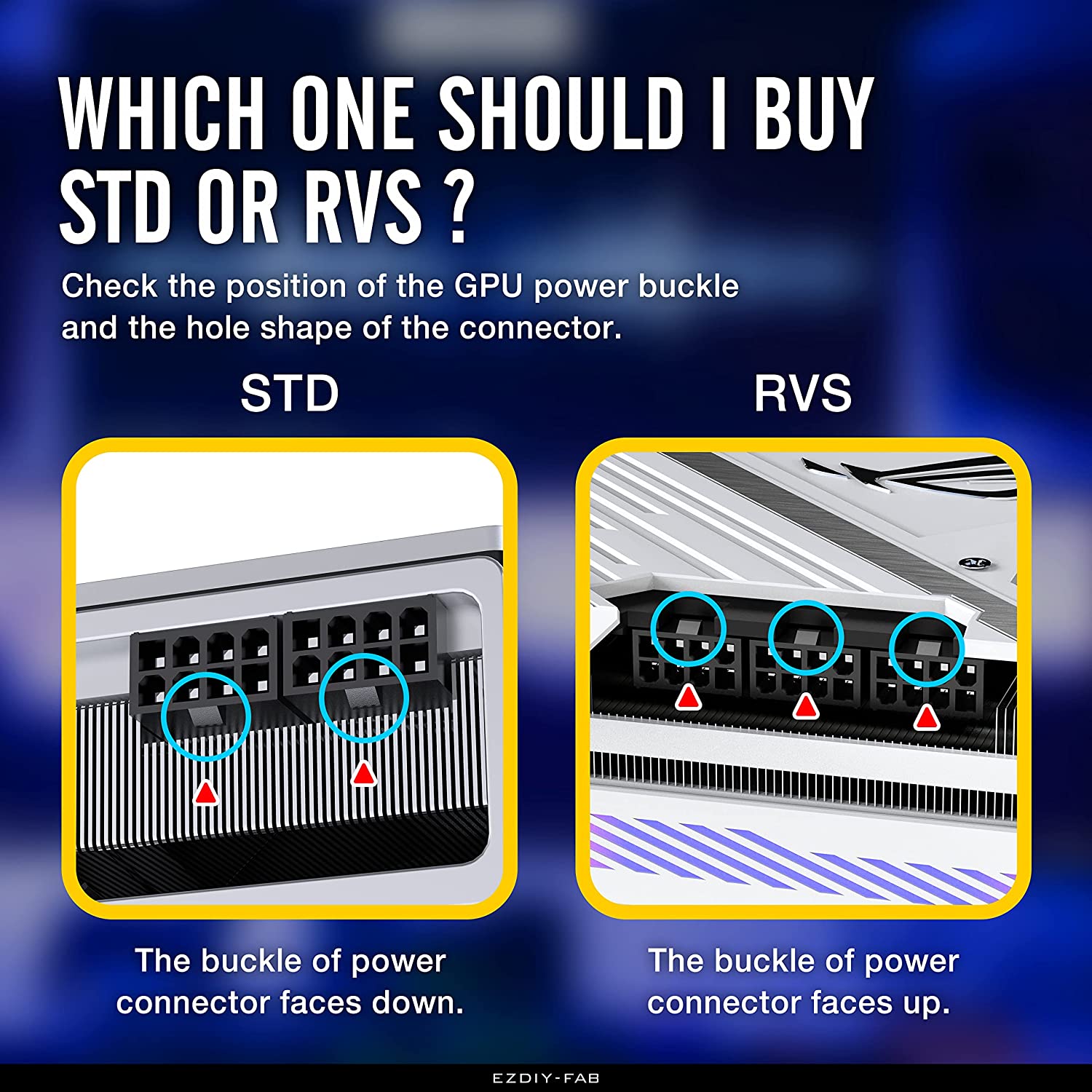GPU POWER CONNECTOR 8PIN 180 DEGREE WHITE (REVERSED)