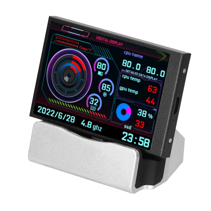 CAC 3.5" IPS LCD MONITOR DISPLAY CPU GPU + BASE STATION