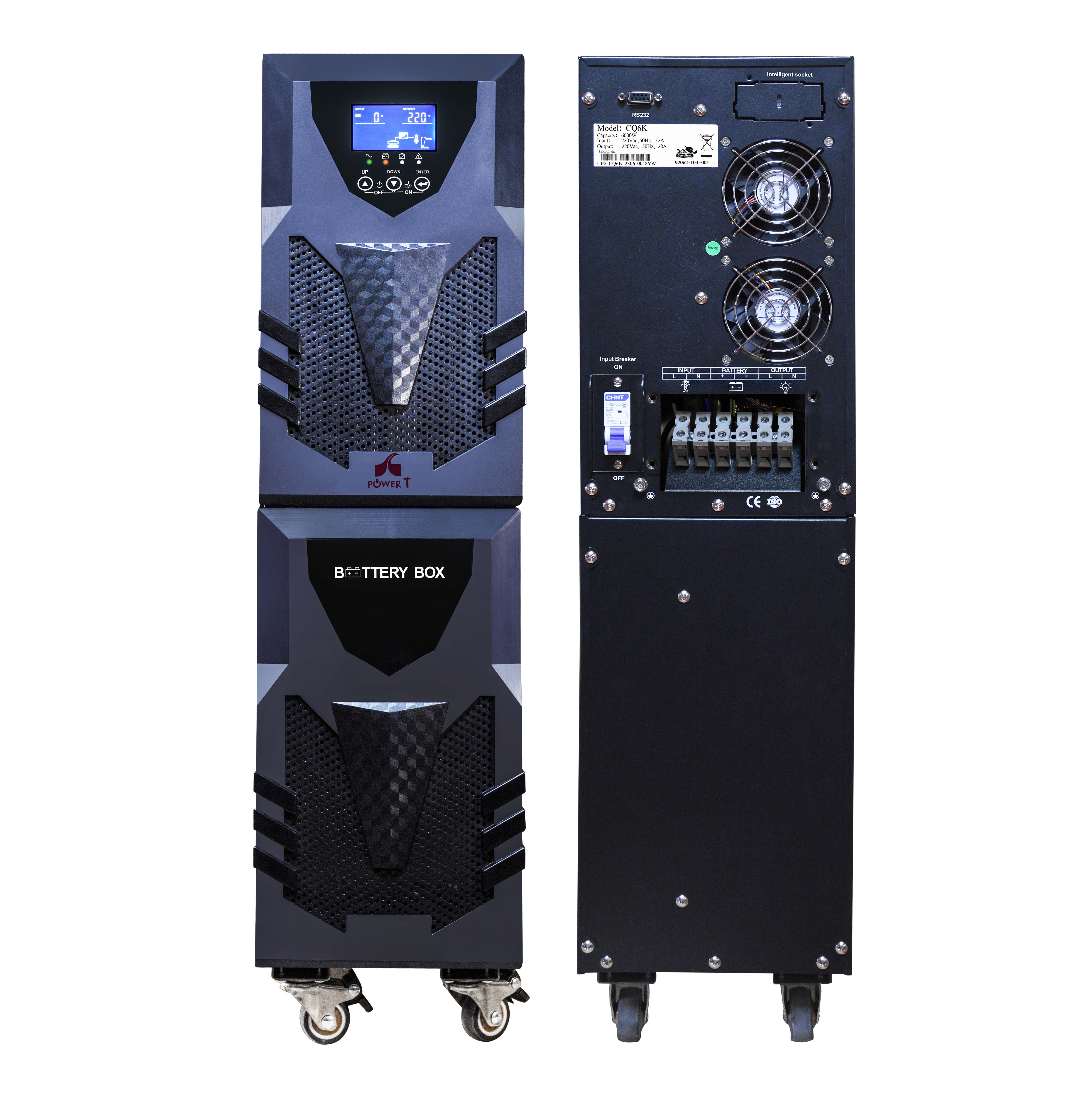 POWER T 6000VA 6KVA UPS ONLINE - POWER CAPACITY 4800W