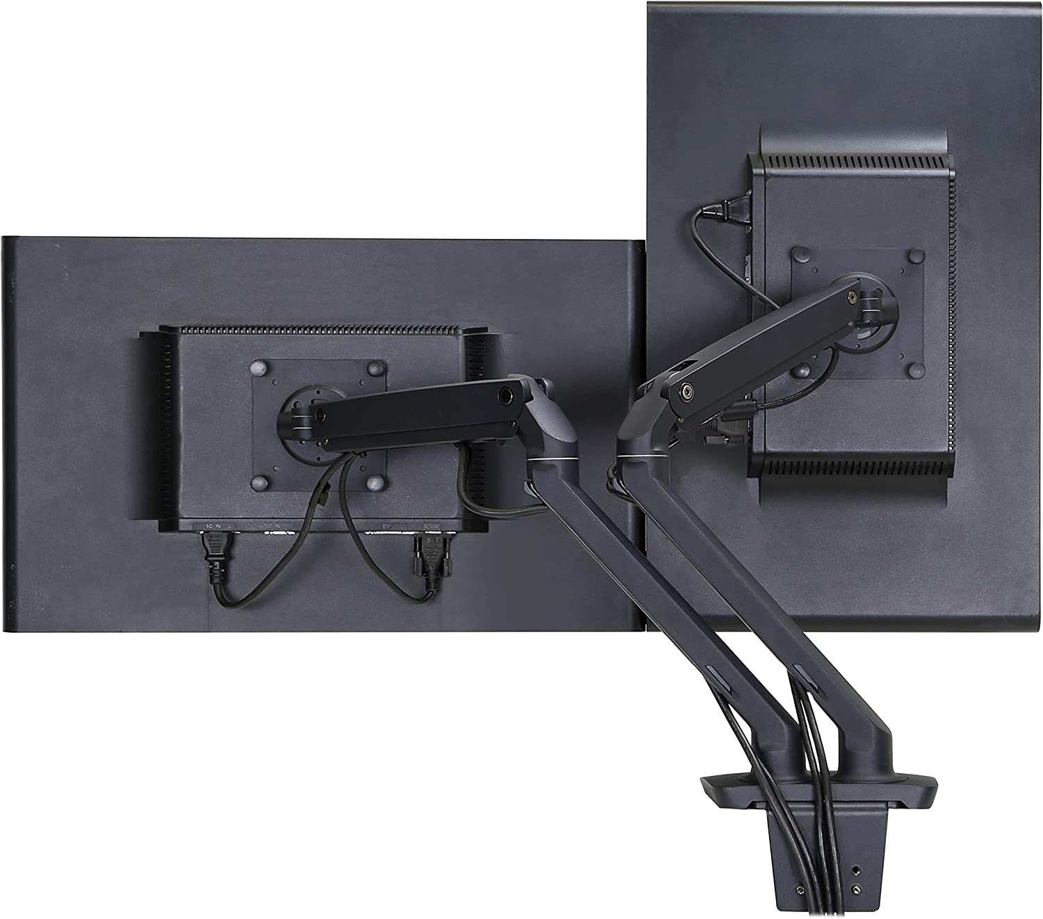 ERGOTRON MXV DESK DUAL MONITOR ARM (MATTE BLACK)
