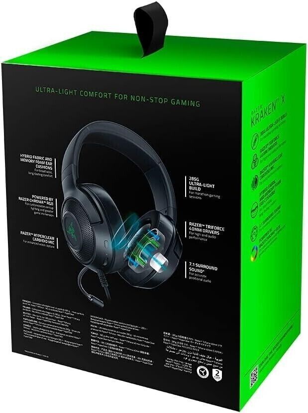 RAZER KRAKEN V3 X WIRED RGB USB GAMING HEADSET 7.1