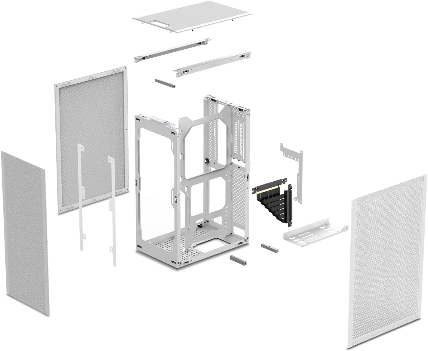 SSUPD MESHLICIOUS MINI-ITX (SFF) RISER CABLE 4.0 , WHITE