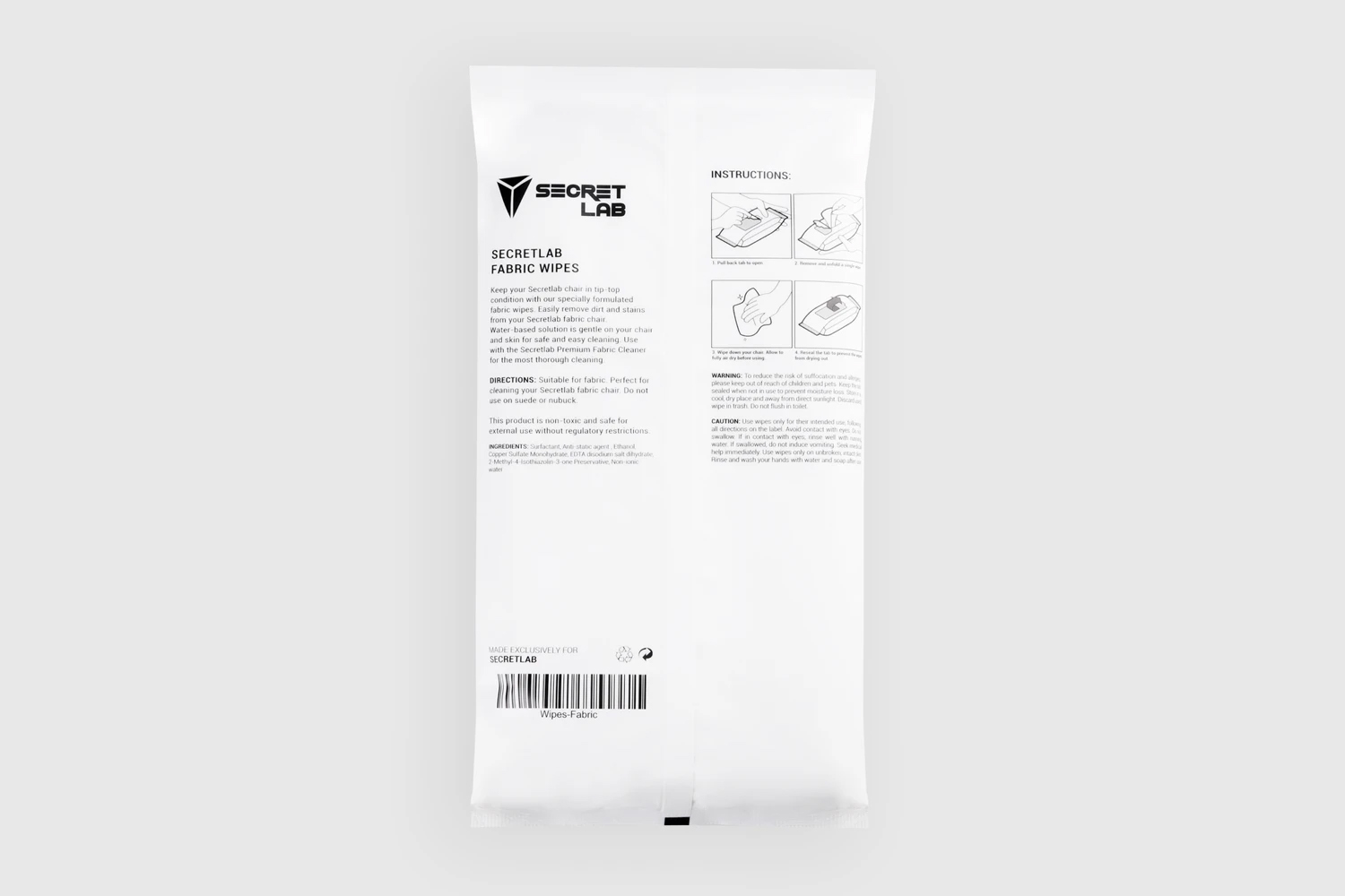 SECRETLAB SOFTWEAVE FABRIC WIPES - CLEANING TOOLS