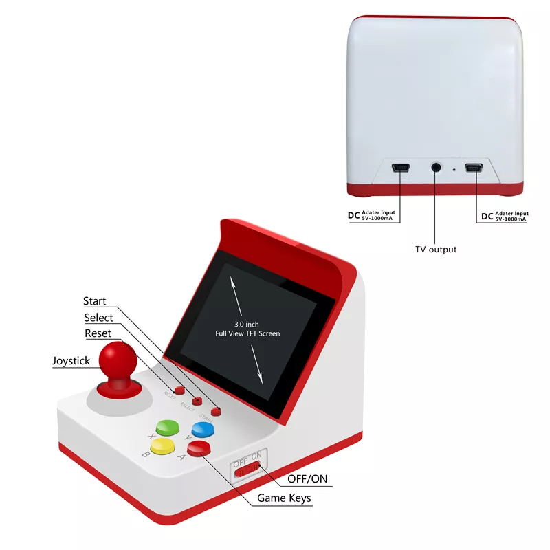 ARCADE FC GAME CONSOLE 8BIT PORTABLE MINI ARCADE VIDEO GAME MACHINE - BLUE