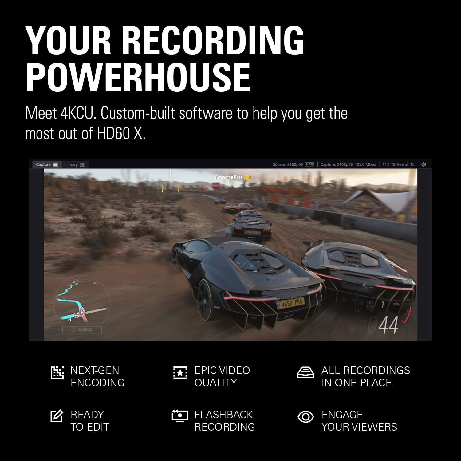 ELGATO HD60 X EXTERNAL CAPTURE CARD - STREAM, RECORD