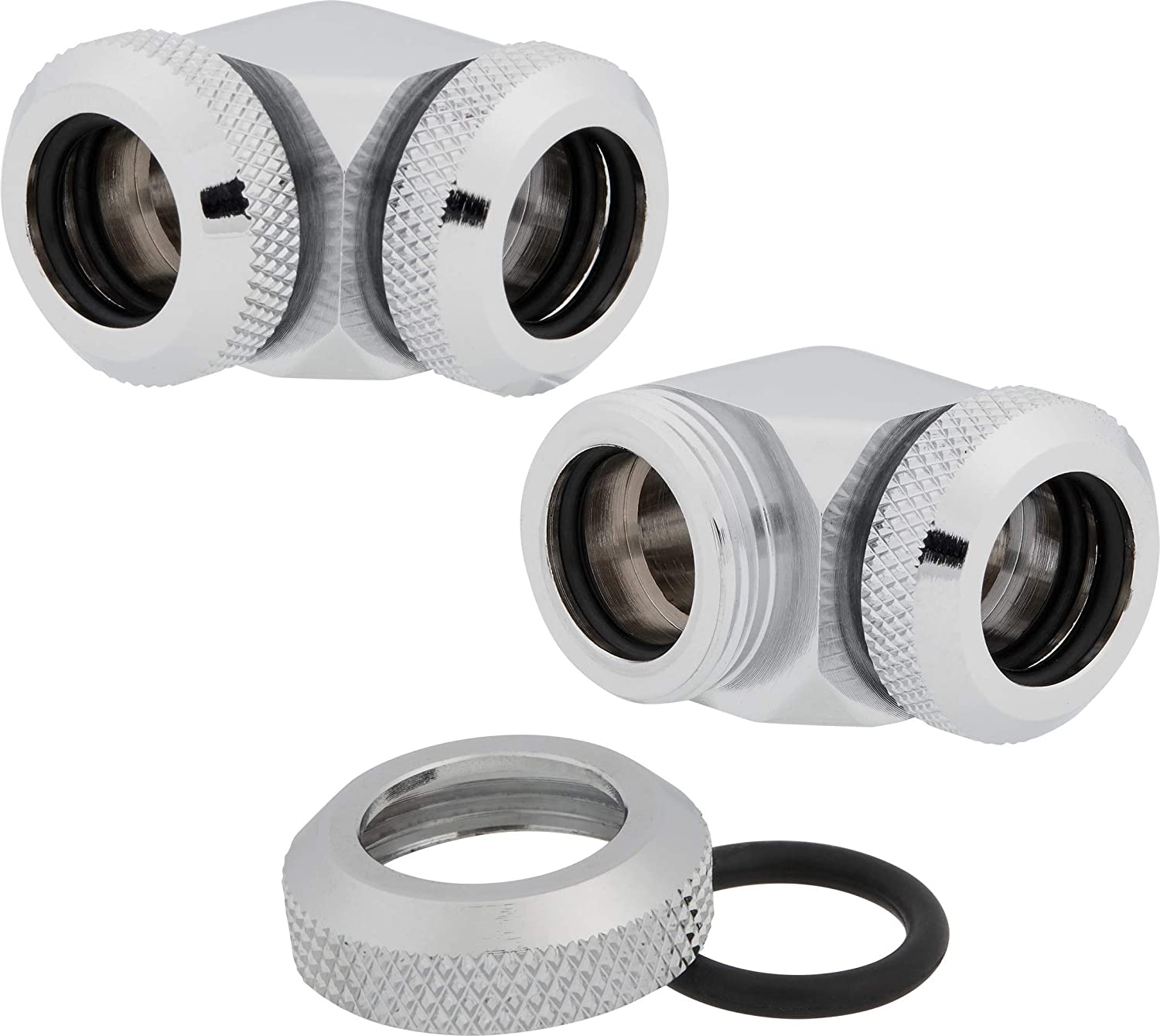 HYDRO X SERIES XF HARDLINE 90° 12MM OD FITTING TWIN PACK - CHROME