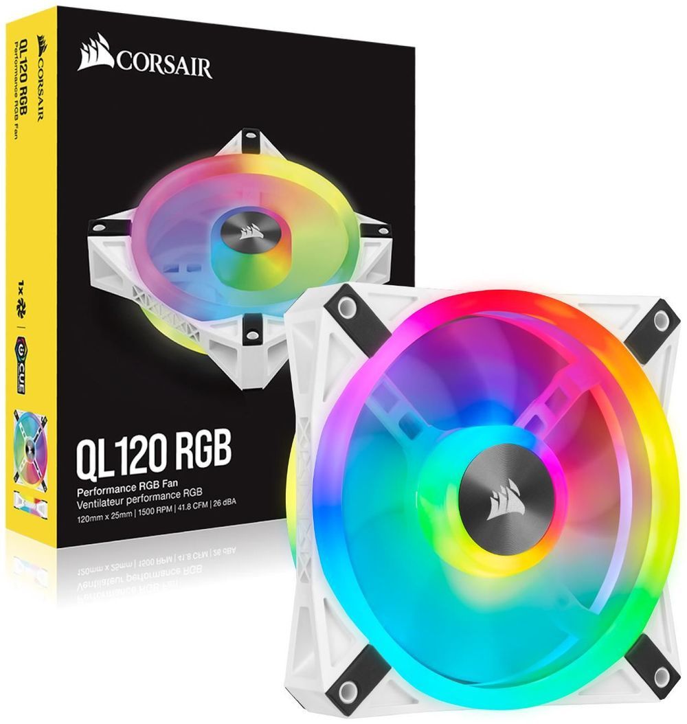 CORSAIR ICUE QL120 RGB PWM WHITE FAN - SINGLE