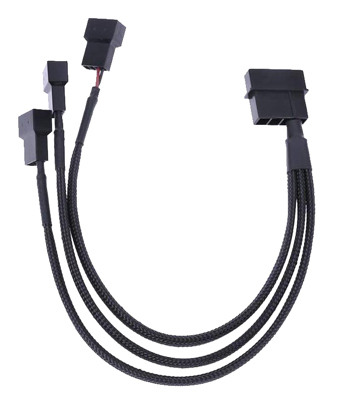 IDE MOLEX TO 4X3 PIN PWM POWER SPLITTER CABLE