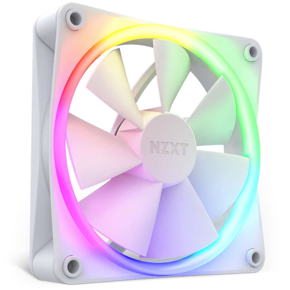 NZXT F120 120MM RGB FAN MATTE WHITE - SINGLE