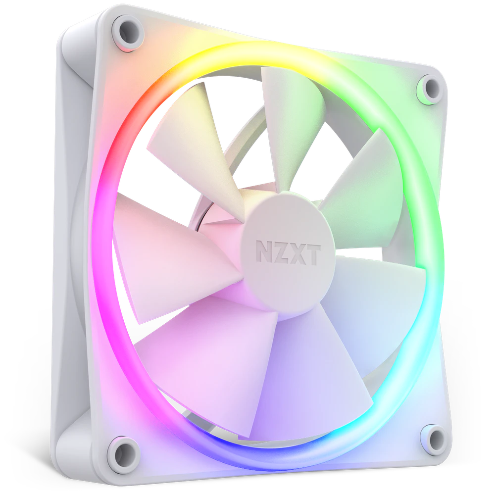 NZXT F140 140MM RGB FAN MATTE WHITE - TWIN PACK