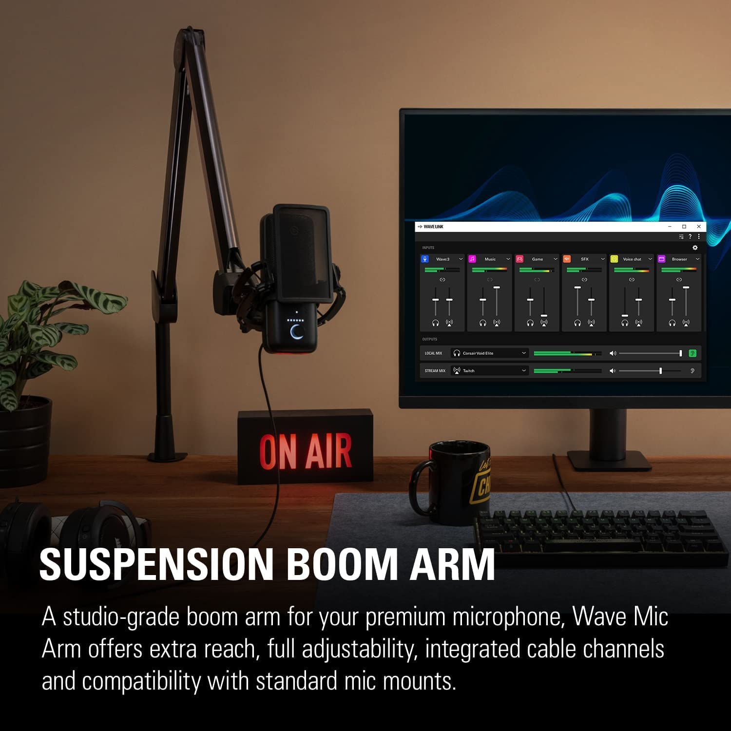 ELGATO WAVE MIC ARM - PREMIUM BROADCASTING BOOM ARM