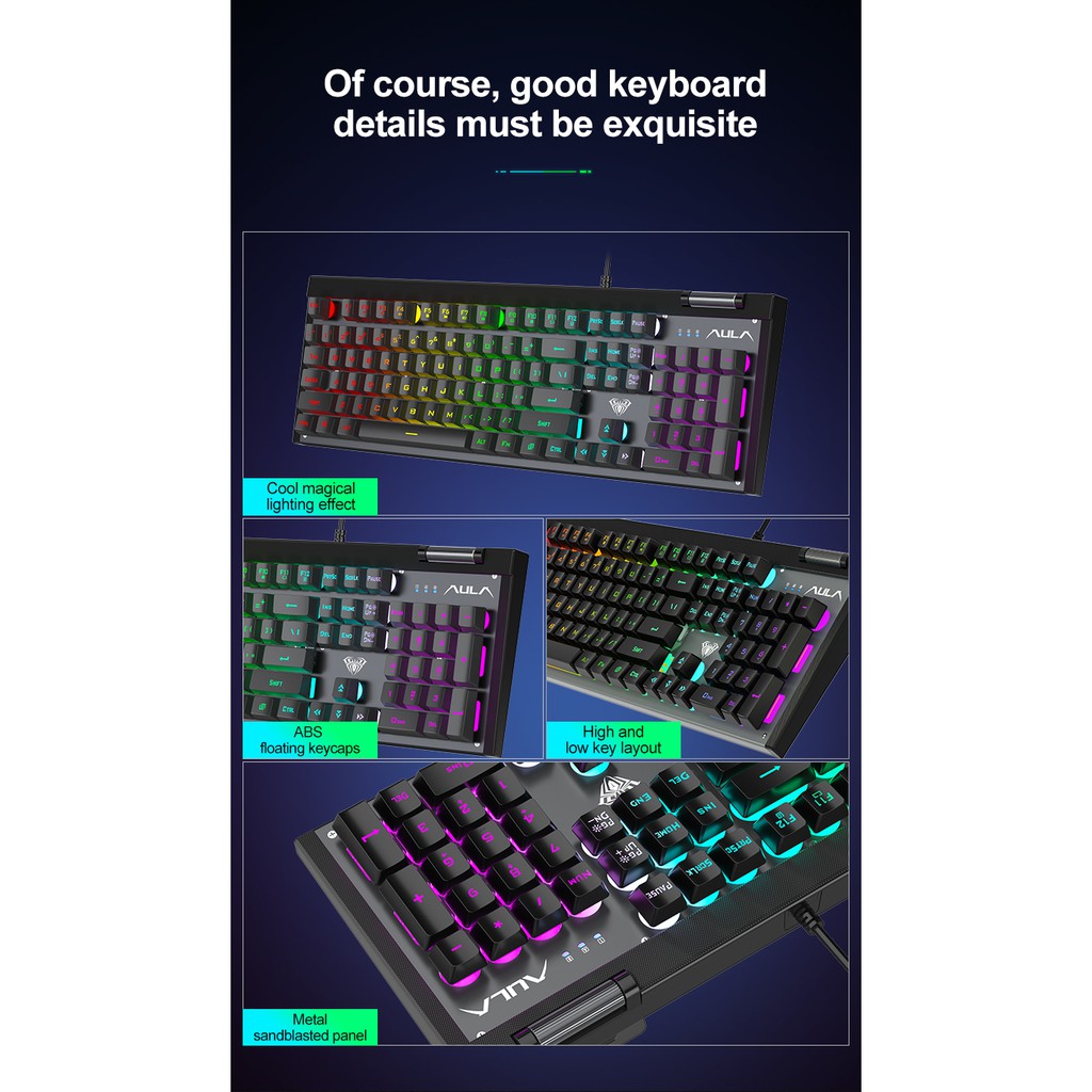 AULA F3018 DUAL TOUCH SWITCH MECHANICAL GAMING KEYBOARD
