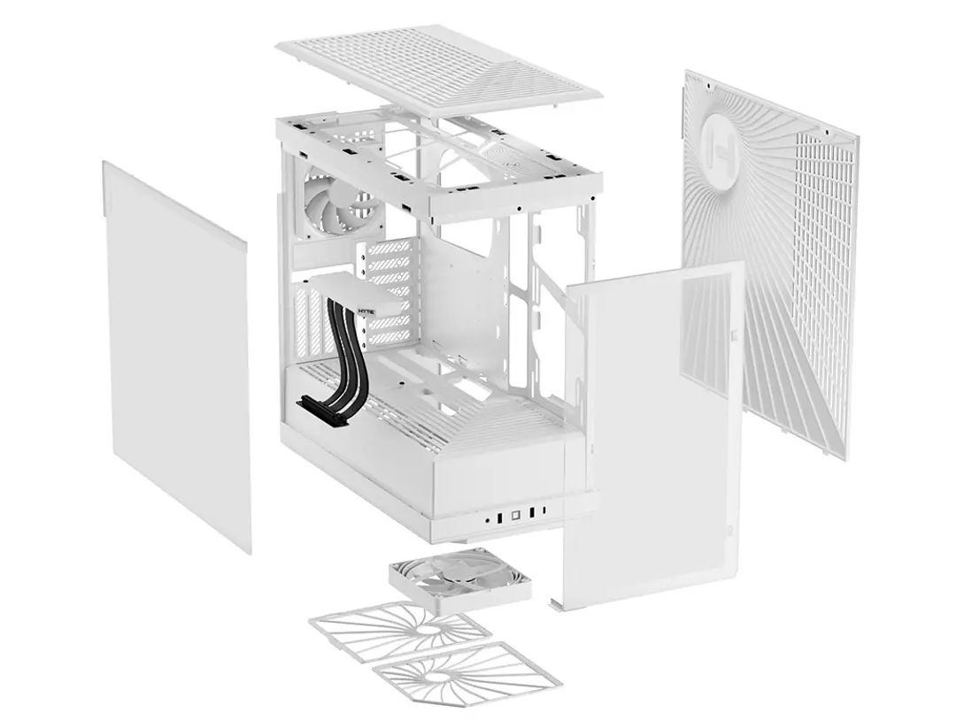 HYTE Y40 ATX MID-TOWER WITH PCIE 4.0 RISER - SNOW WHITE